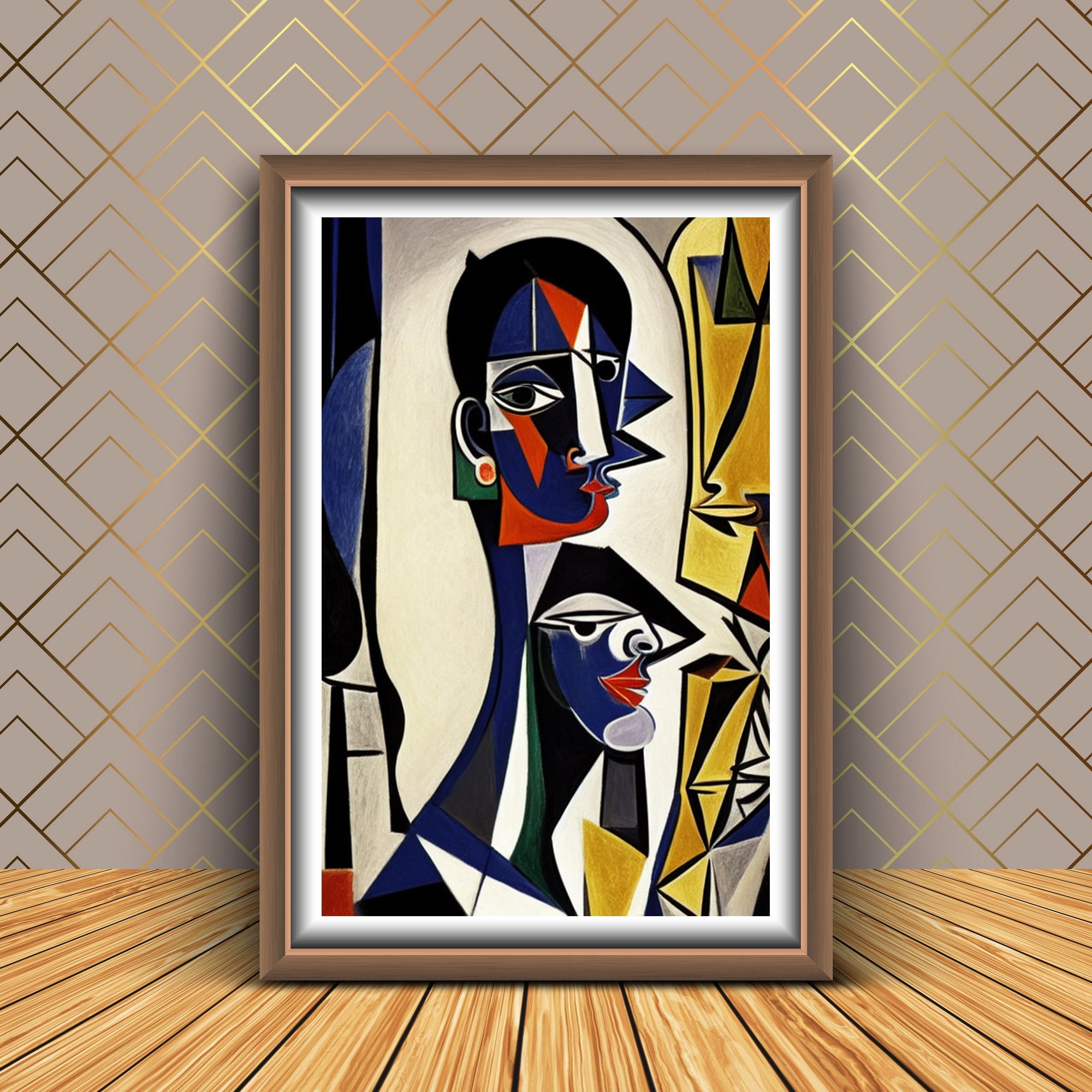 Cubism Art No2 Printable 2:3 Ratio Wall Art , Digital Art , Home Decor ...