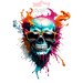 Splash Art Skull No2 Transparent PNG , Skull Clipart Bundle , Skull ...