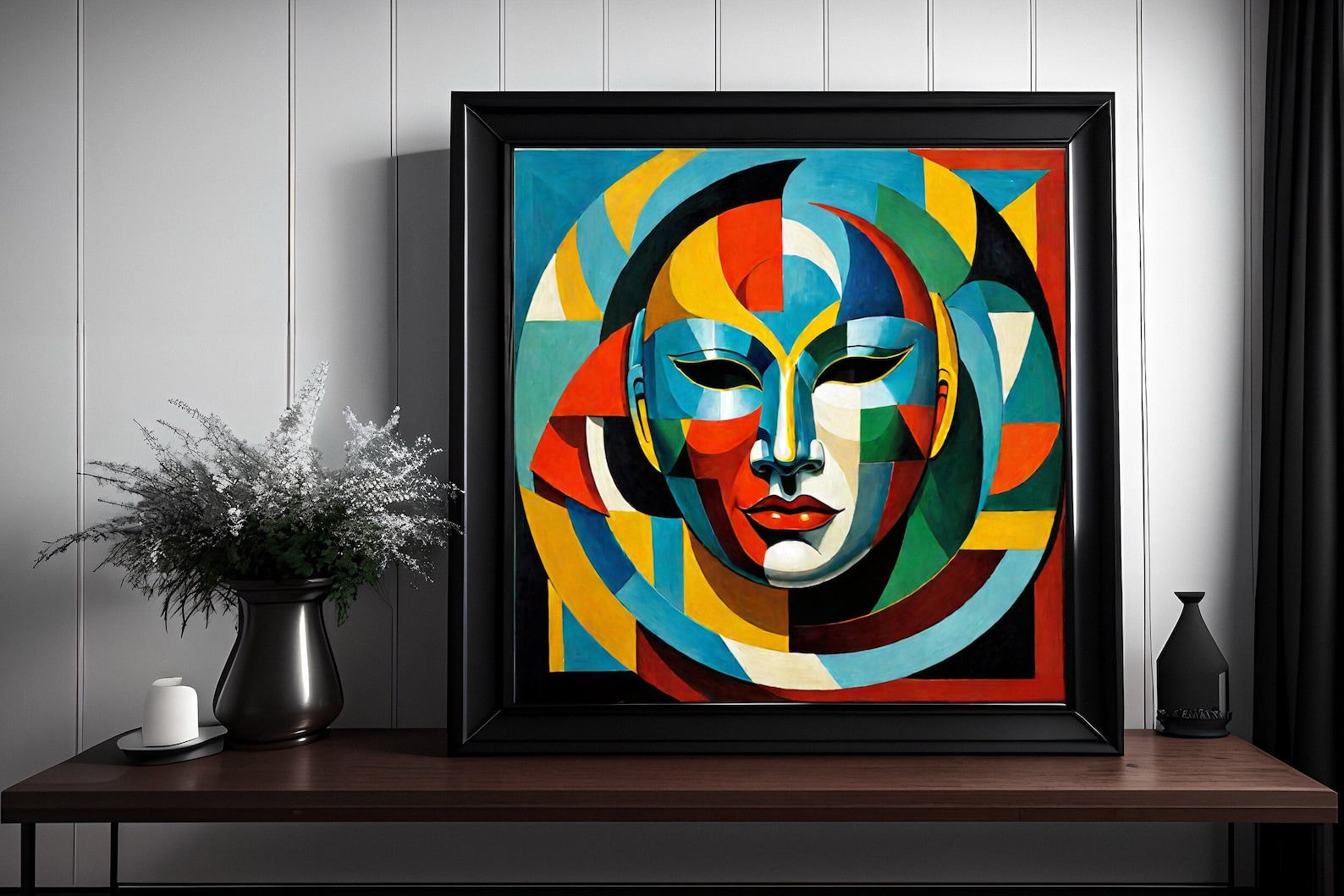Cubism Wall Art Venetian, Masquerade Mask No9 ,printable JPG ...