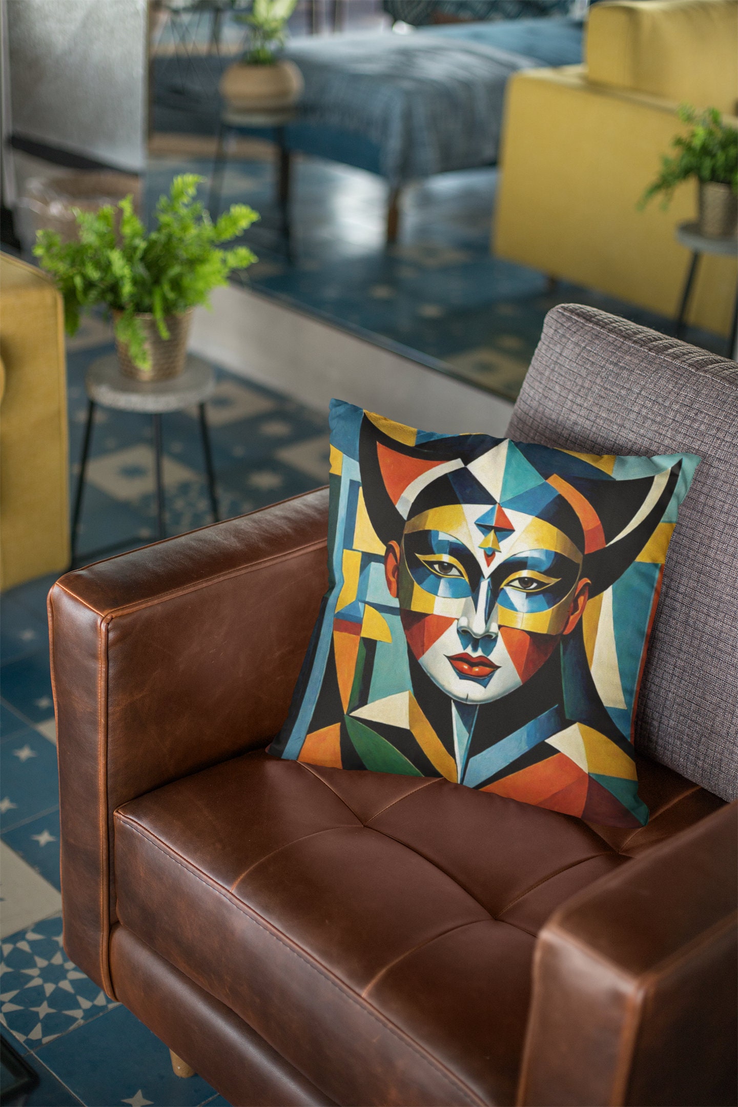 Cubism Wall Art Venetian, Masquerade Mask No5 ,printable JPG ...