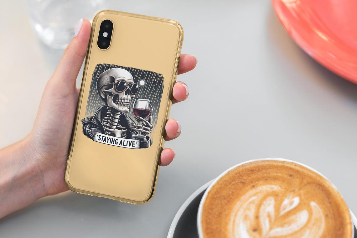 Staying Alive Skeleton PNG: Skull Sublimation Design (digital Download ...