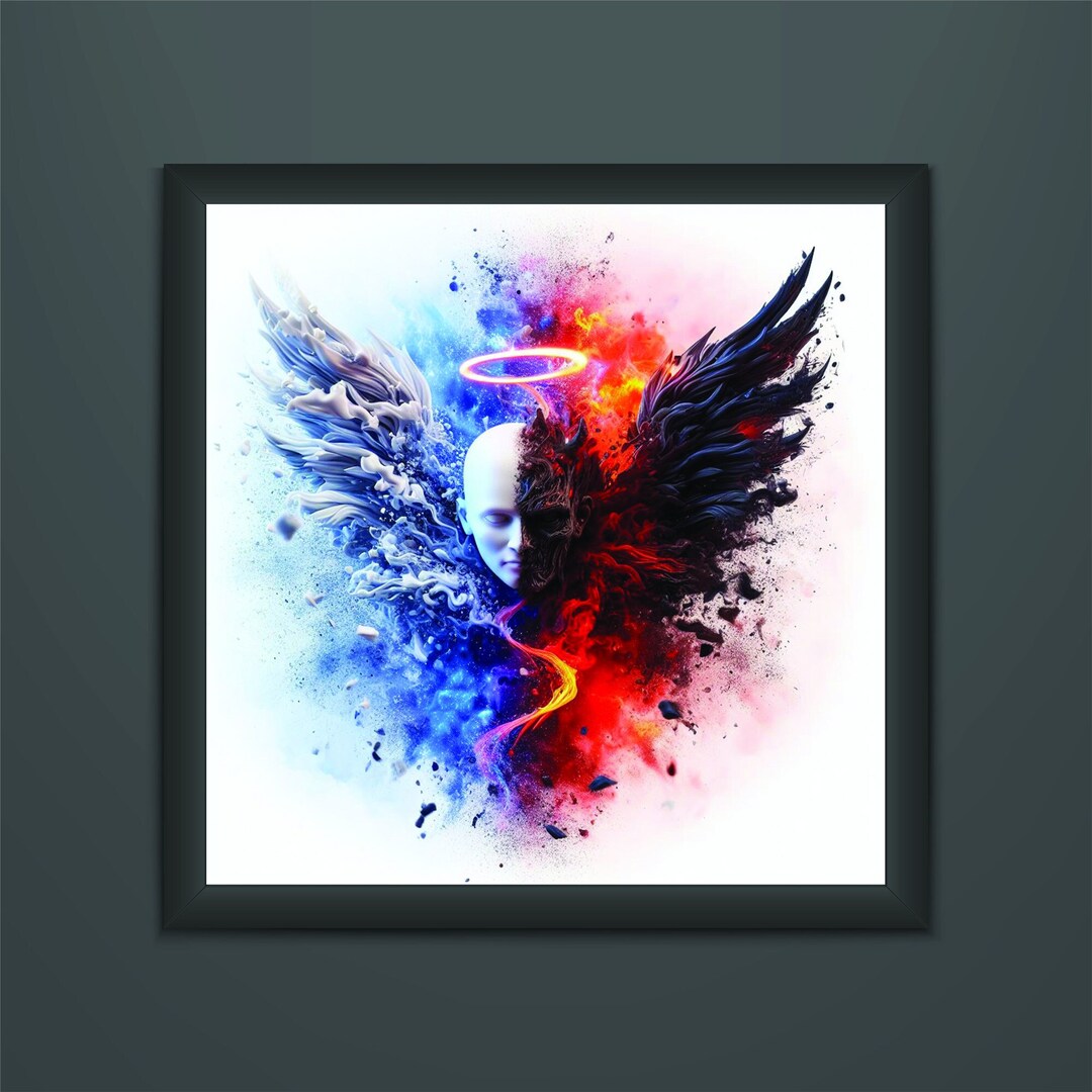 No4 "the Thin Line Between Good and Evil " Printable JPG , Good Vs Evil ...