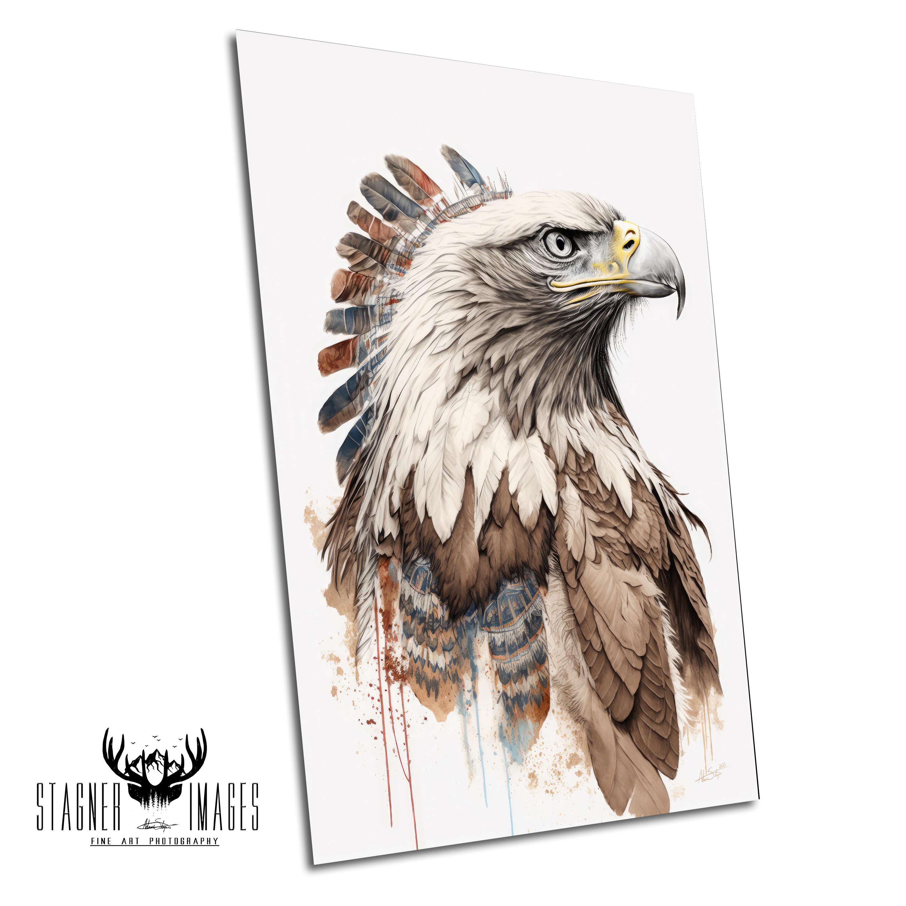 Tapet For Native American Eagle Kunst Abstract Eagle Art Etsy
