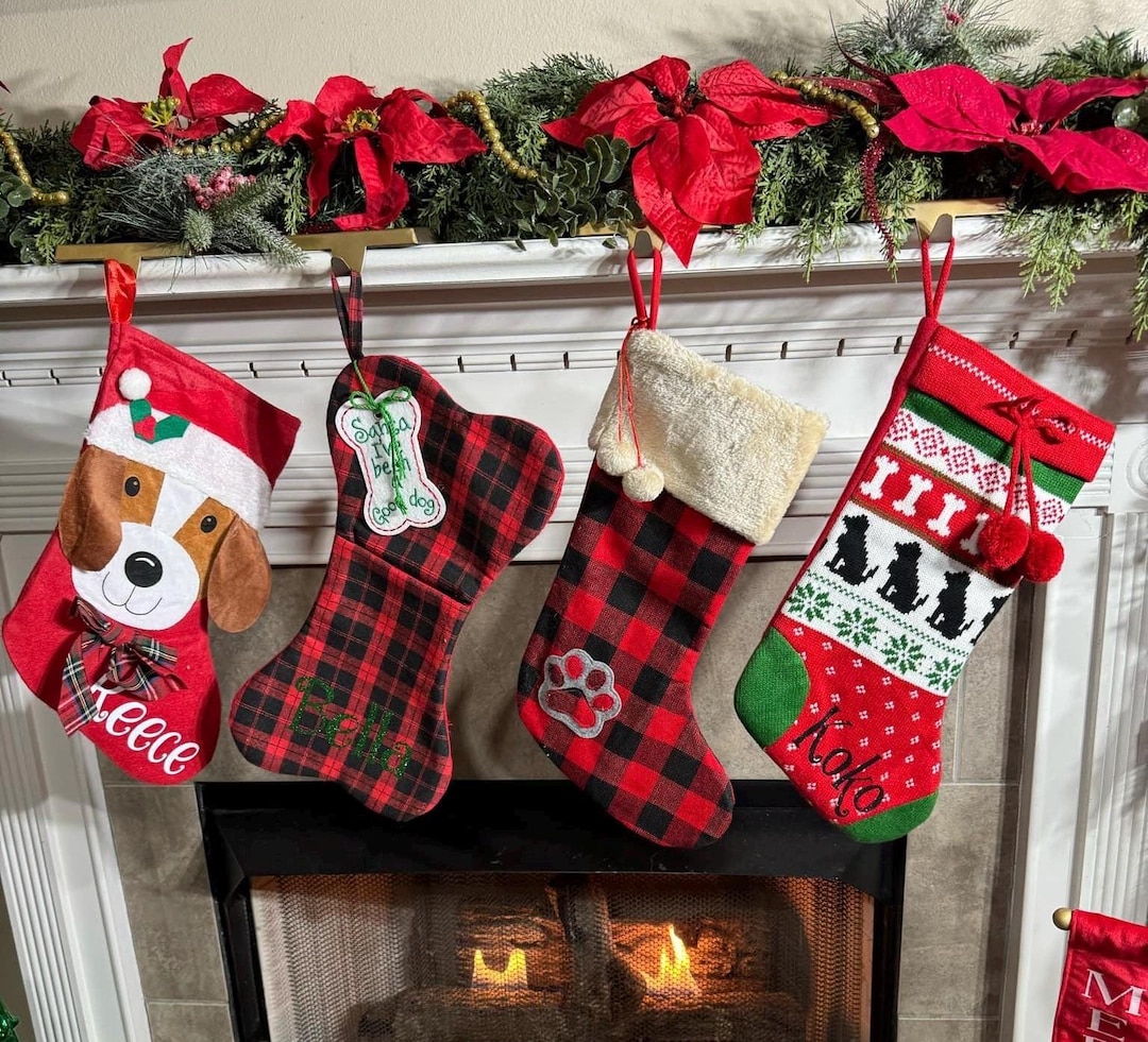 Dog Christmas Stocking, Dog Stocking, Personalized Christmas Stockings ...