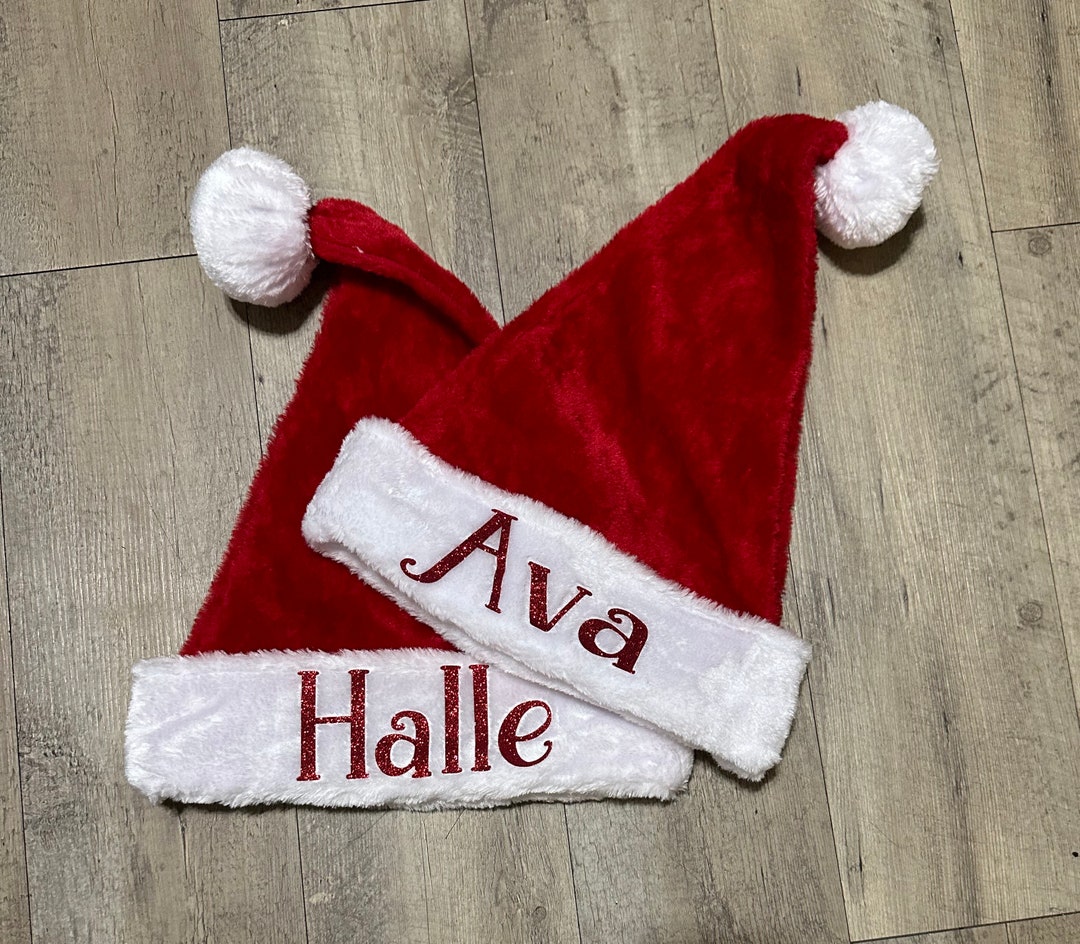 Personalized Santa Hat, Customized Santa Hats, Custom Christmas Hats ...
