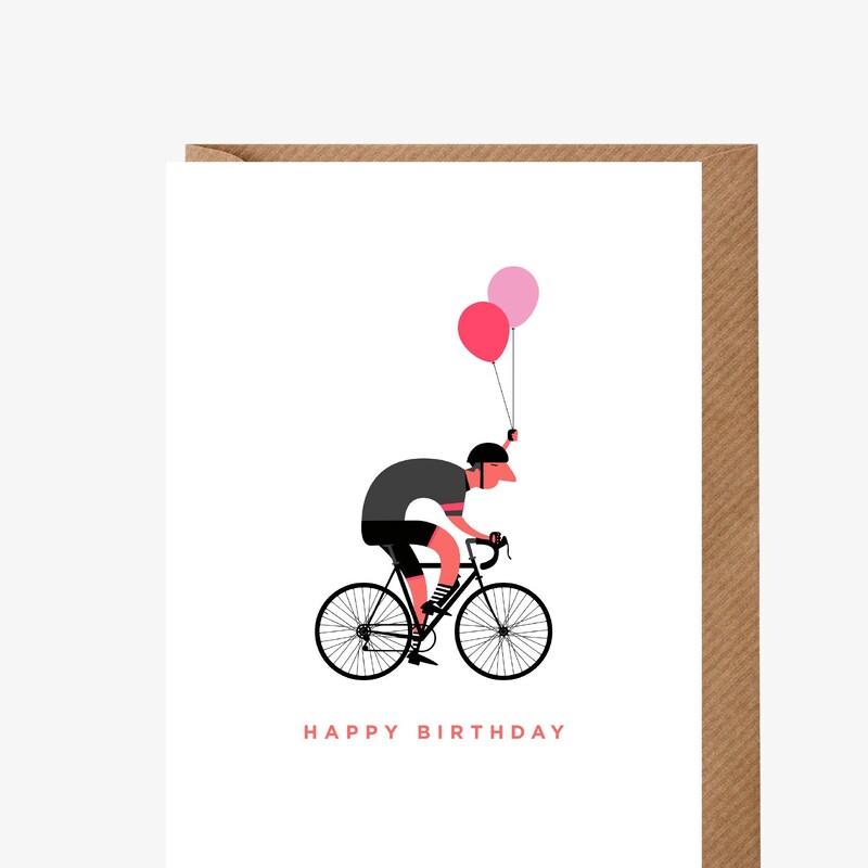 Printable Cycling Birthday Card - Etsy