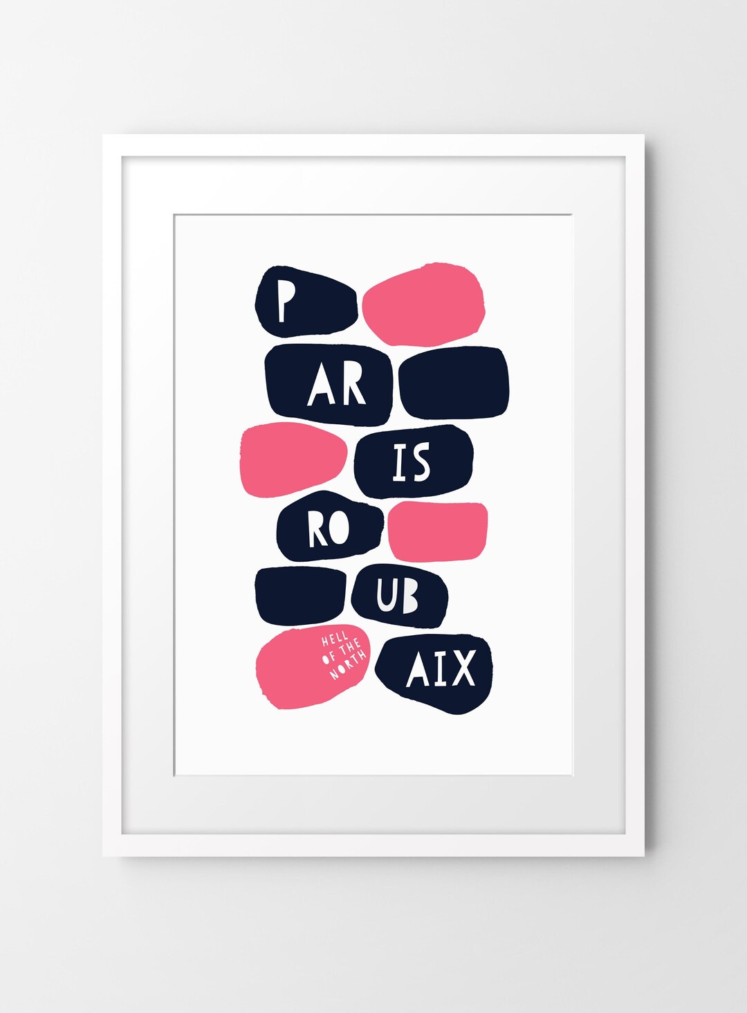 Paris Roubaix Cobbles 1 Art Print Inspired by Cycling - Etsy