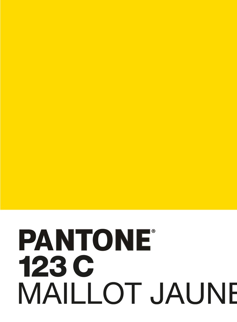 Pantone 123c Maillot Jaune Art Print Inspired by Cycling unframed - Etsy UK