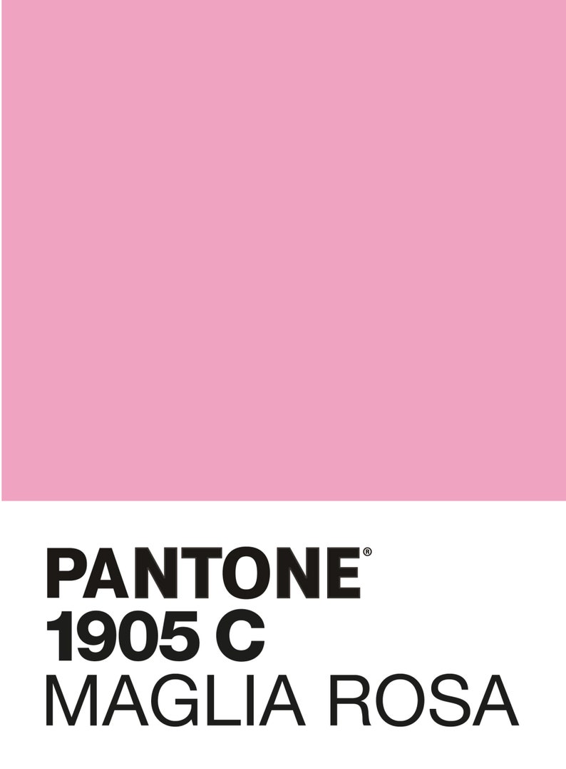 Pantone 1905c Maglia Rosa Art Print Inspired by Cycling - Etsy