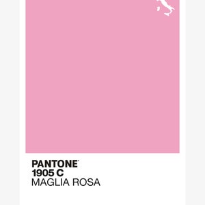 Pantone 1905c Maglia Rosa Art Print Inspired by Cycling - Etsy