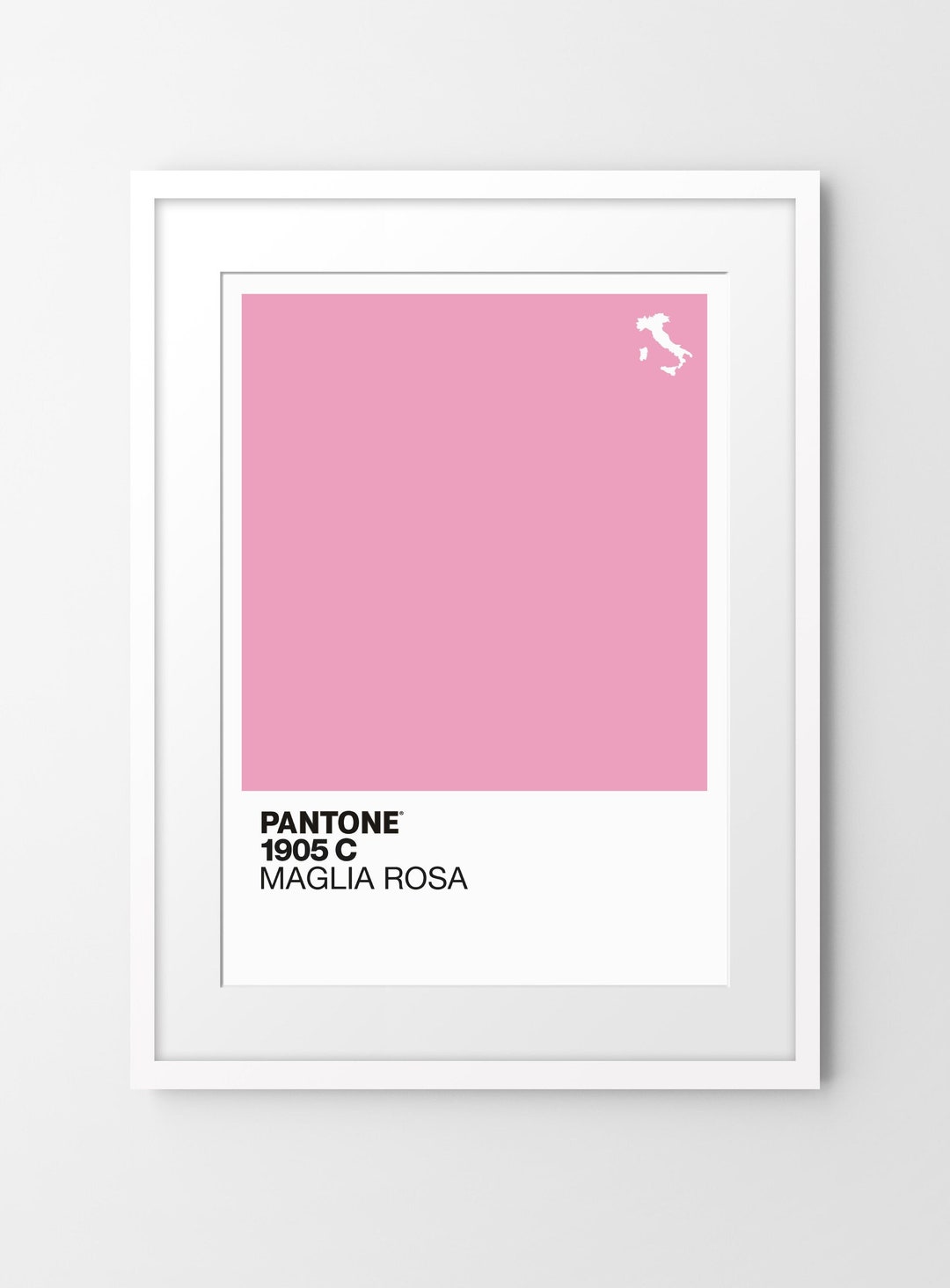 Pantone 1905c Maglia Rosa Art Print Inspired by Cycling - Etsy