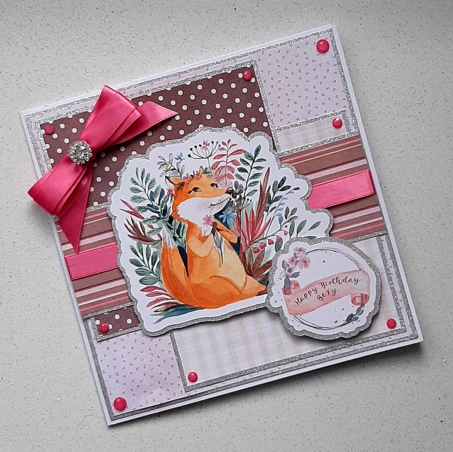 Handmade Fox Birthday Card Female Fox Card Fun Animal Card - Etsy UK