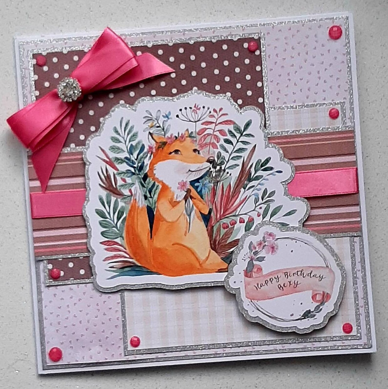Handmade Fox Birthday Card Female Fox Card Fun Animal Card - Etsy UK