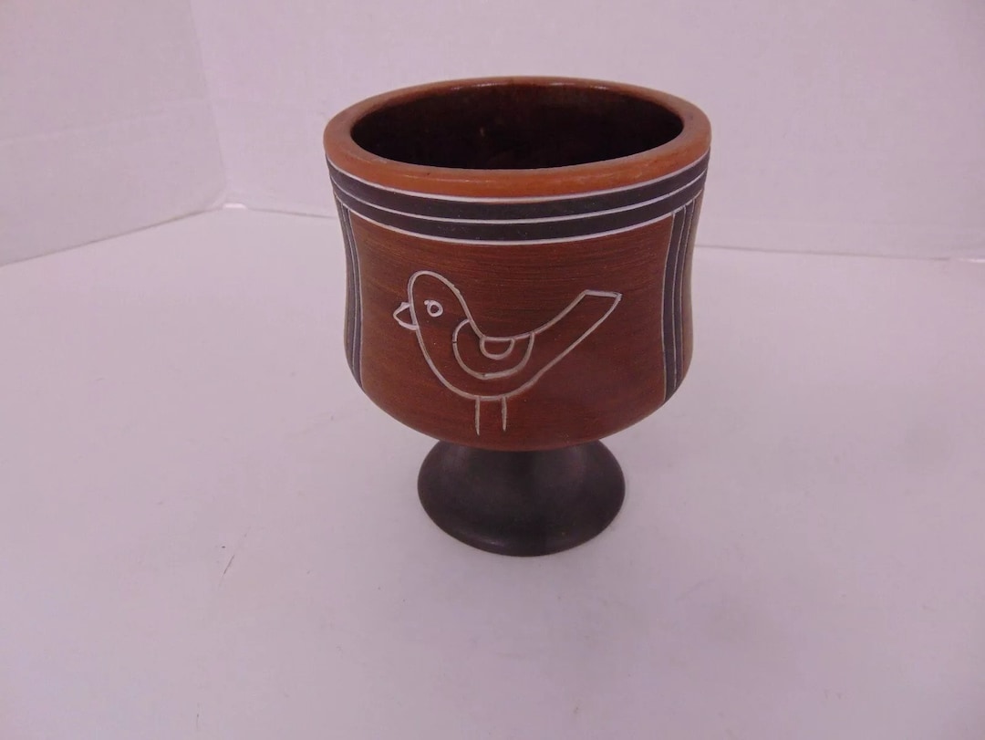 Mexico Aztec Mayan Red Clay Folk Art Pottery Cup JC578-9 - Etsy