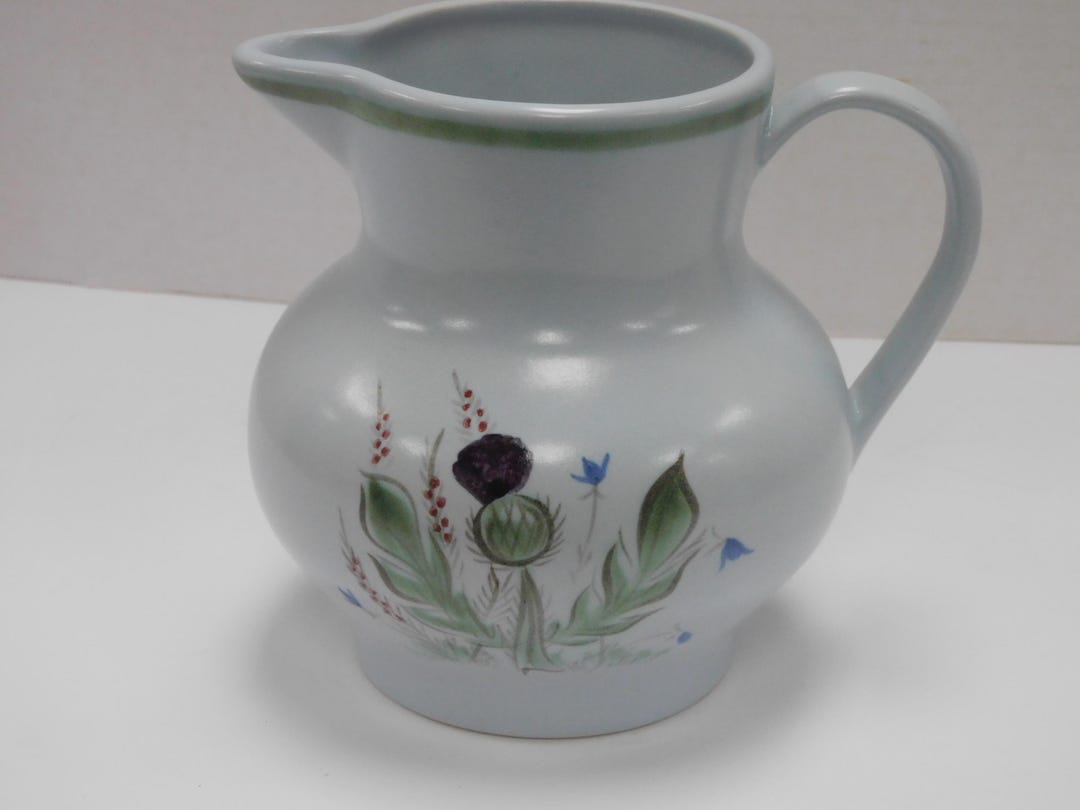 Buchan Thistleware Pitcher Scotland Pottery Thistle Stoneware JC37 - Etsy