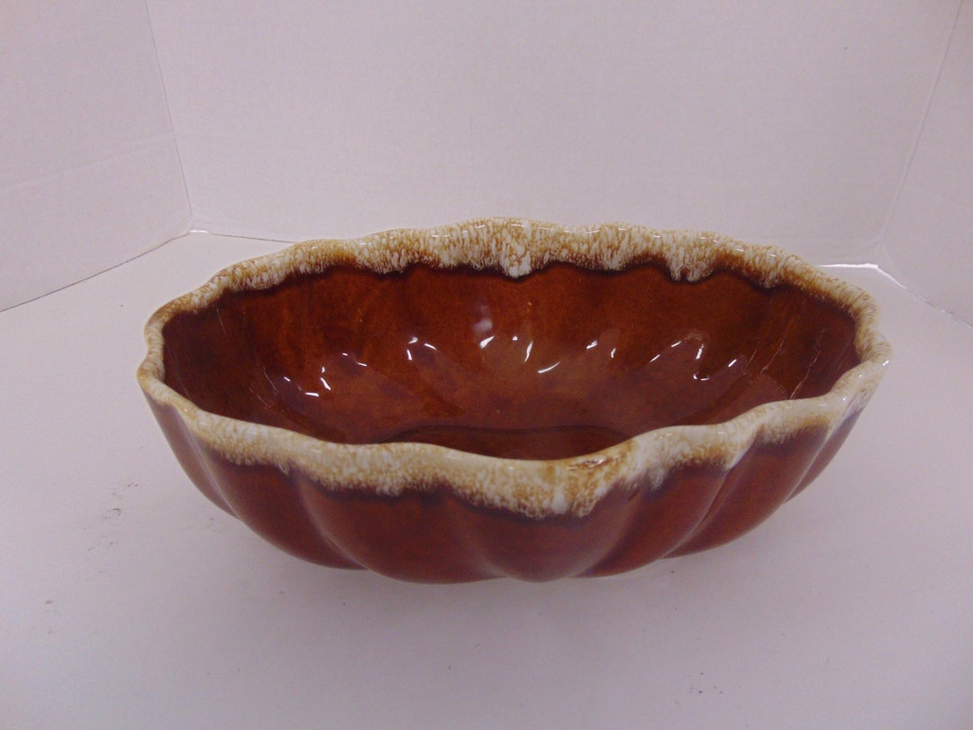 Vintage Cookson Pottery Planter Bowl Brown Drip Glaze Marked "603 ...