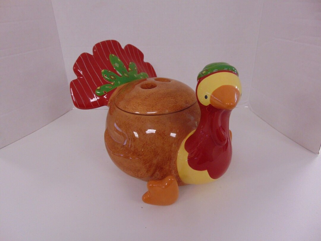 Gund Turkey Time Thanksgiving Ceramic Turkey Cookie Jar JC513-16 - Etsy
