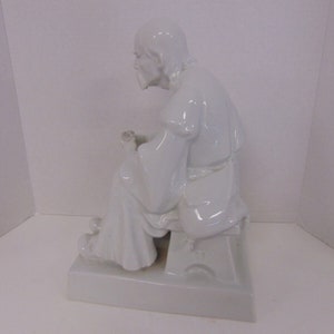 Vtg Hungarian Zsolnay Decs Porcelain Figurine Man Wood Carving 13 JC753 ...
