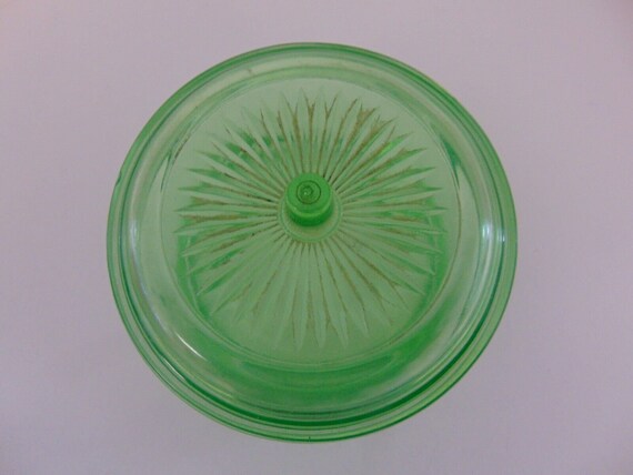 Vintage Hazel Atlas Glass Uranium Glass Round Refrigerator - Etsy