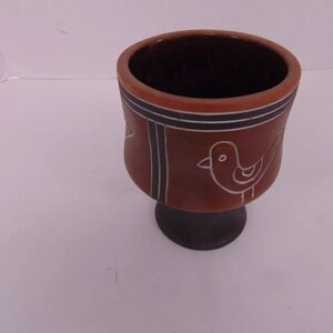 Mexico Aztec Mayan Red Clay Folk Art Pottery Cup JC578-9 - Etsy