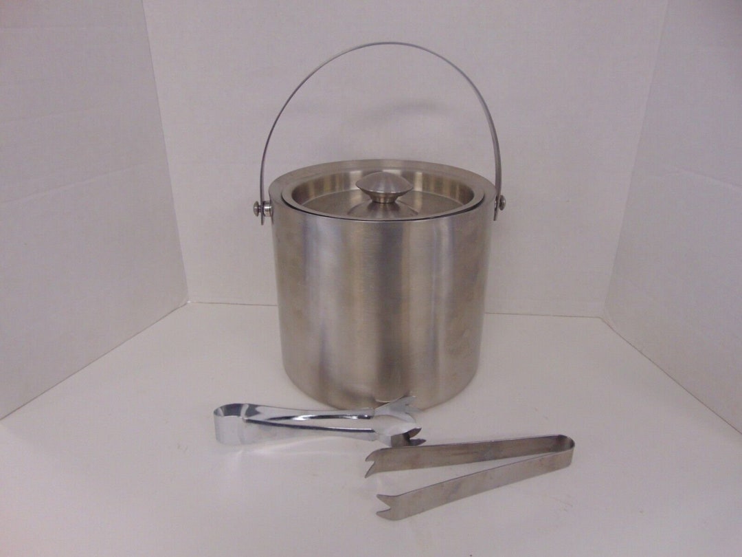 Metal Insulated Ice Bucket W/lid and Tongs U.S.A JC123-10 - Etsy