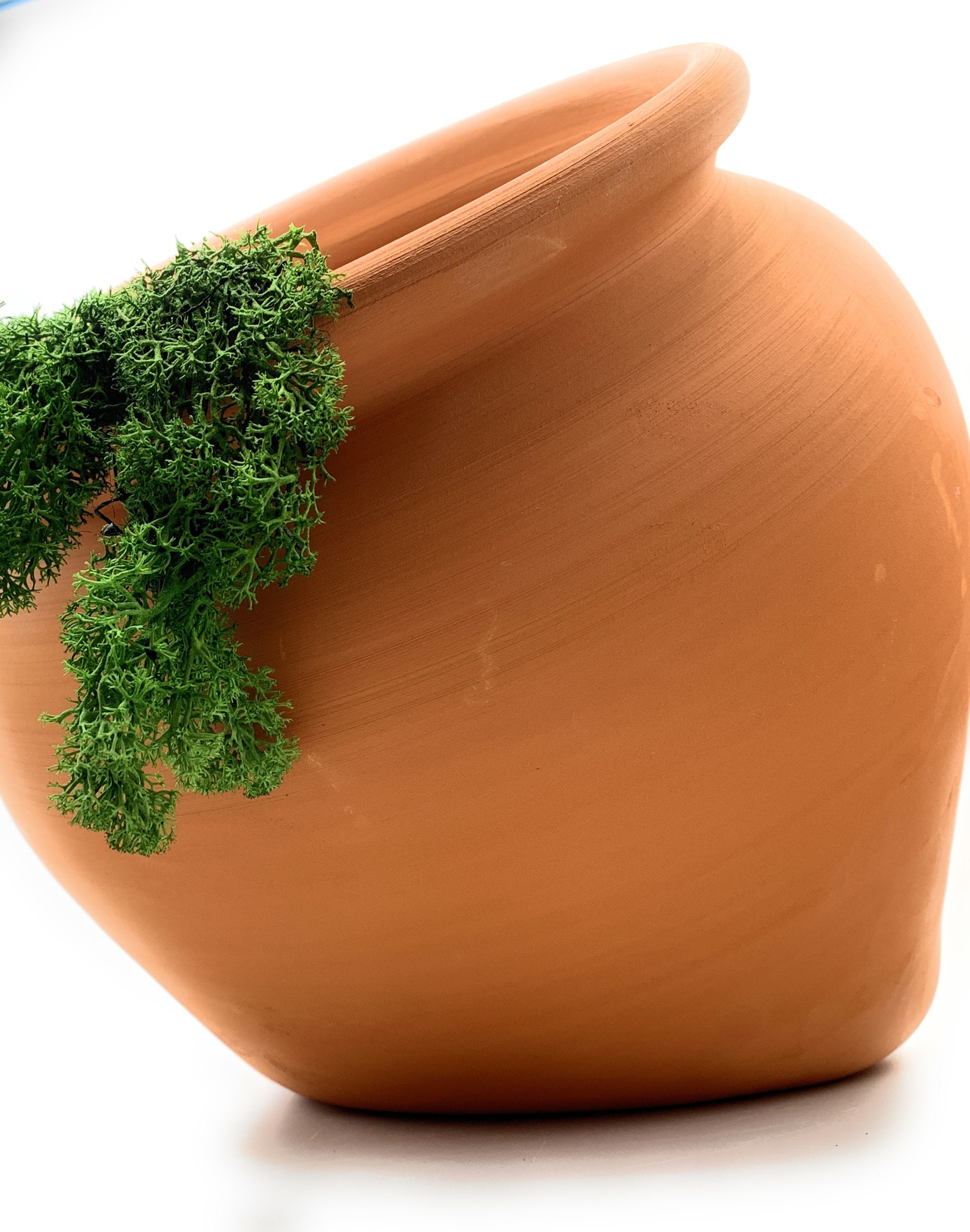 Tilted Ceramic Plant Pot Outdoor Angled Terracotta Flower Pot Planter ...