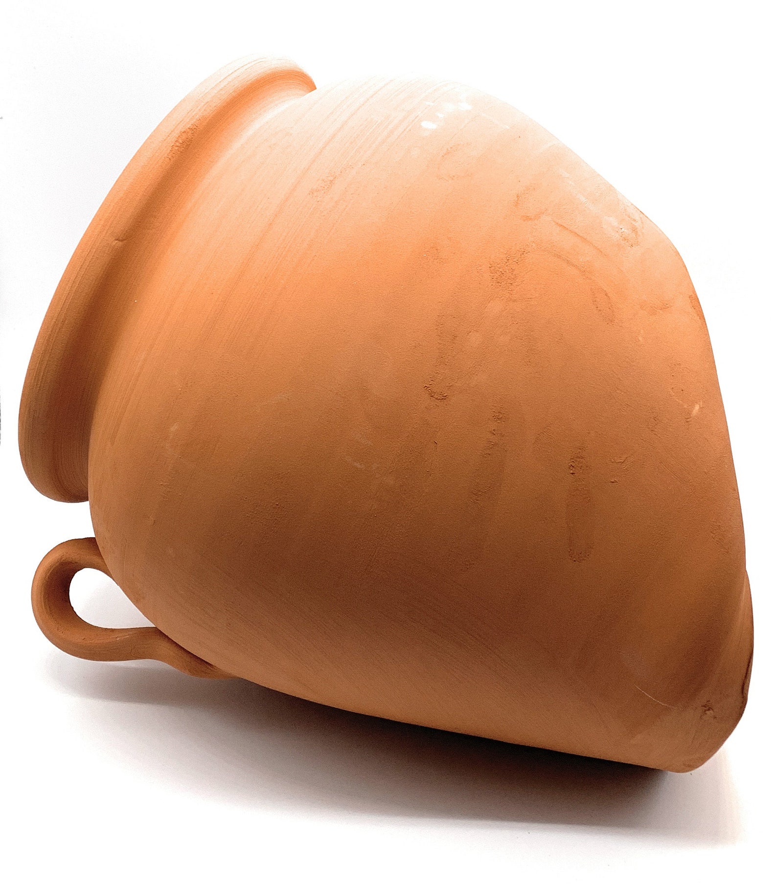 Tilted Ceramic Plant Pot Outdoor Angled Terracotta Flower Pot Planter ...