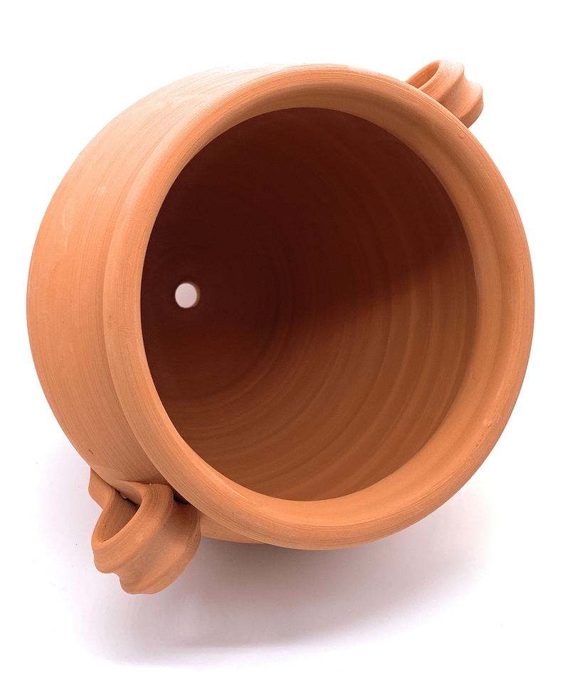 Ceramic Plant Pot With Handles Terracotta Planter Clay Flower Garden ...