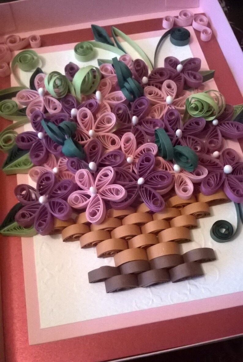 Quilled Mother Day Card Quilled Birthday Card Quilling Card | Etsy