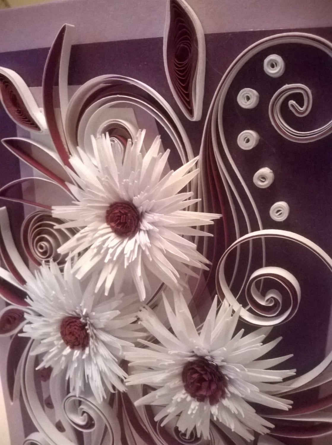 Quilled Birthday Card Greeting Quilling Handmade Card I Love | Etsy