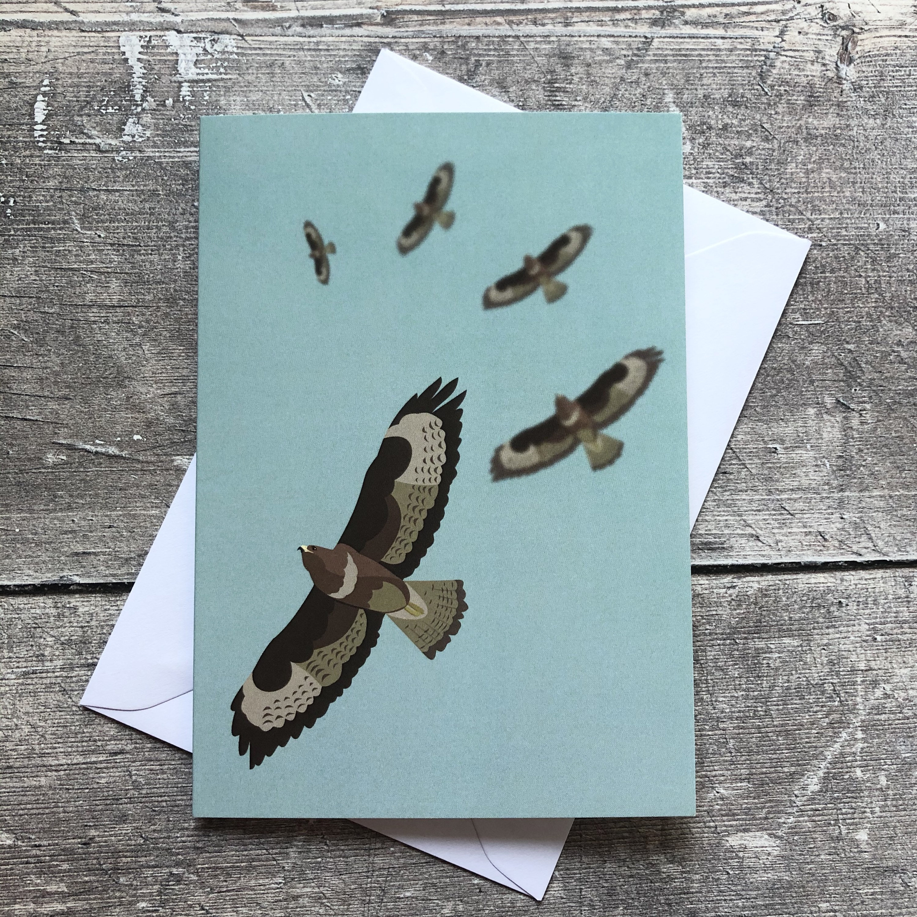 Buzzard Greeting Card - British Wildlife Art - Etsy