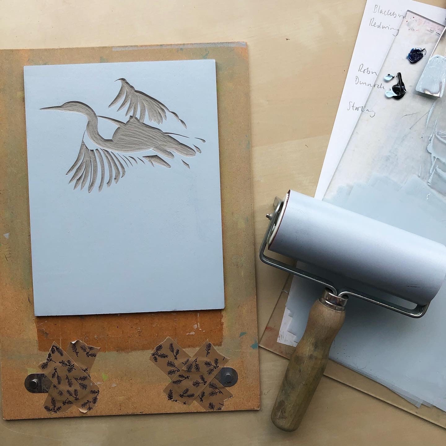 Great White Egret Linocut Print Handmade Limited Edition - Etsy