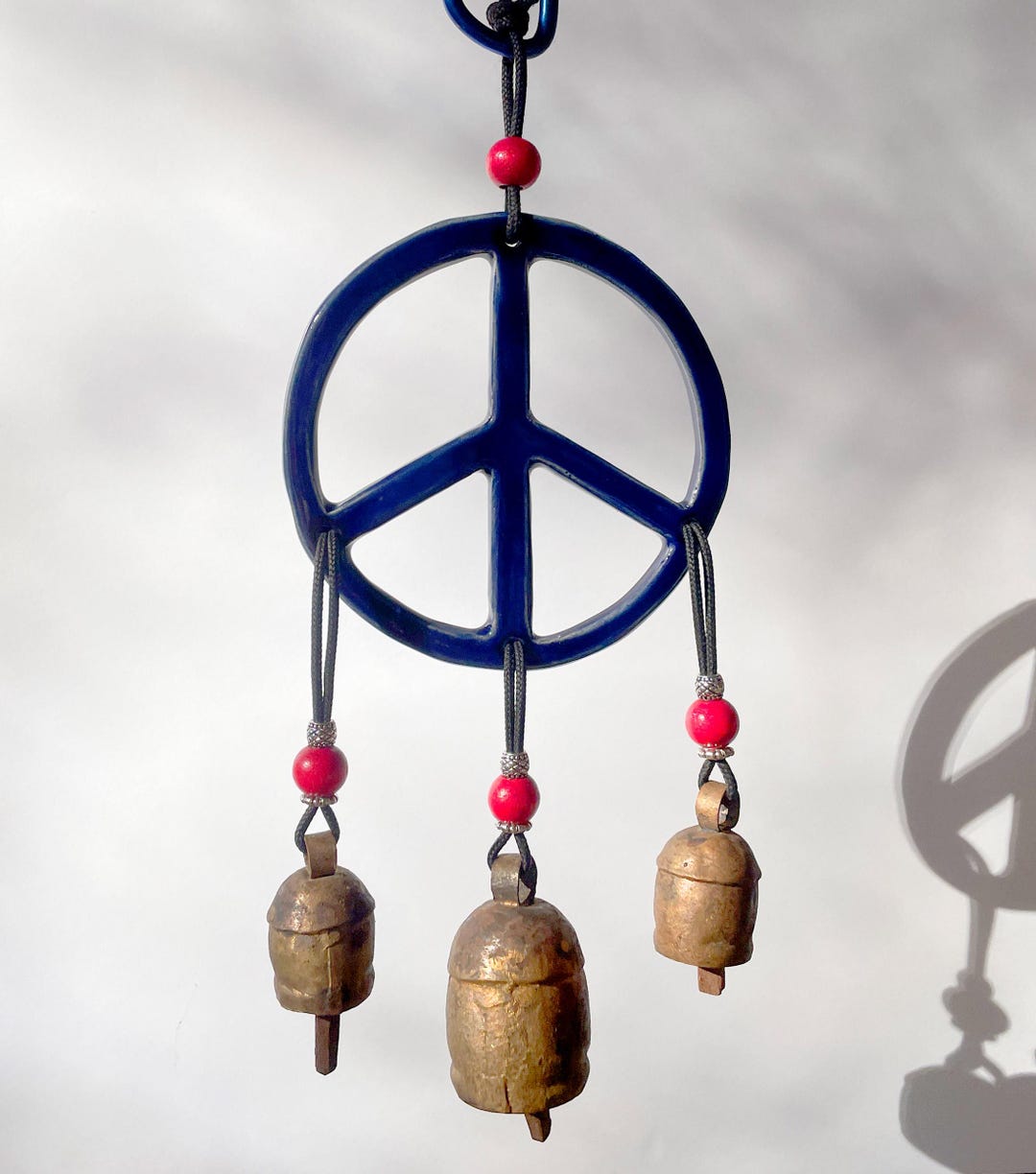 Peace Wind Chimes. Handmade Stoneware With Hand Made Noah Bells. WH20 ...