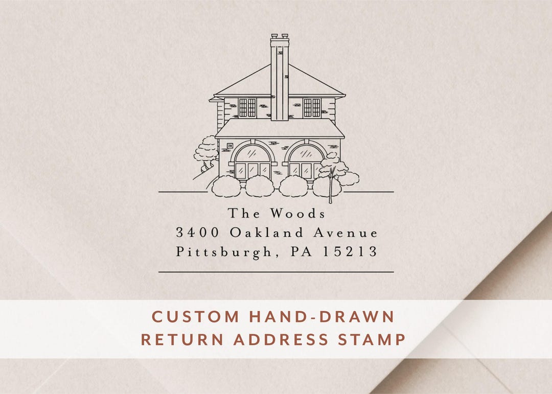 Custom House Return Address Stamp - Self Inking or Wood and Ink ...