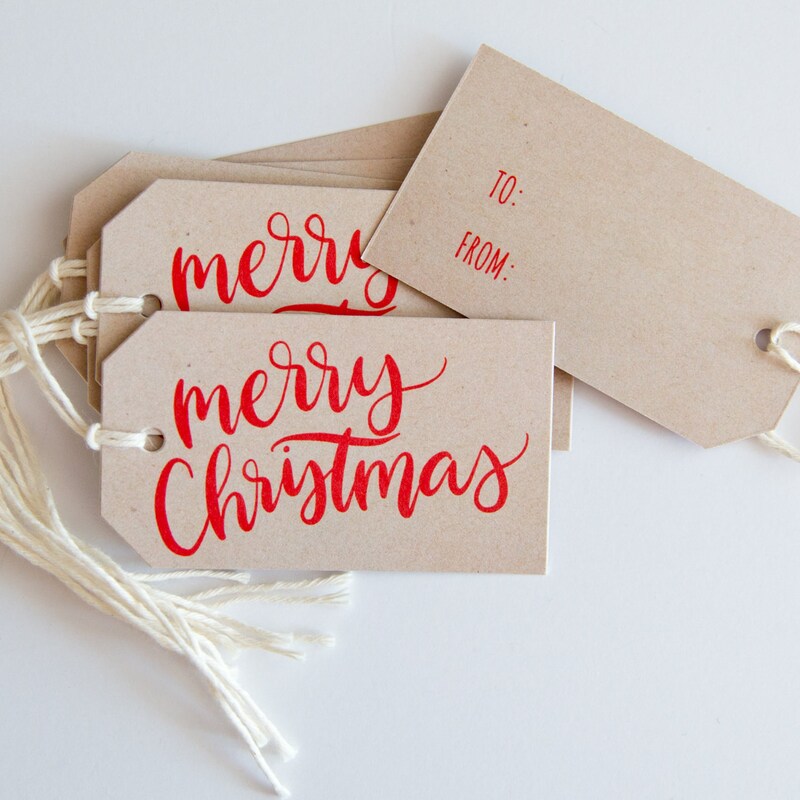 Kraft Christmas Tags - Etsy