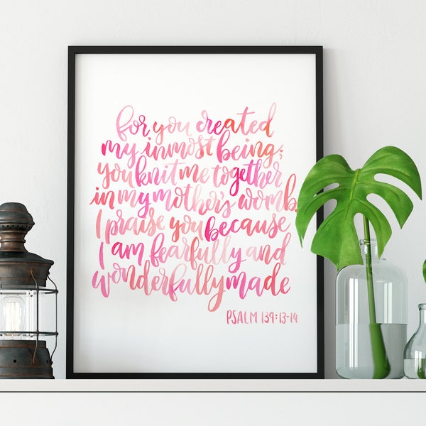 Psalm 139 13 14 - Etsy