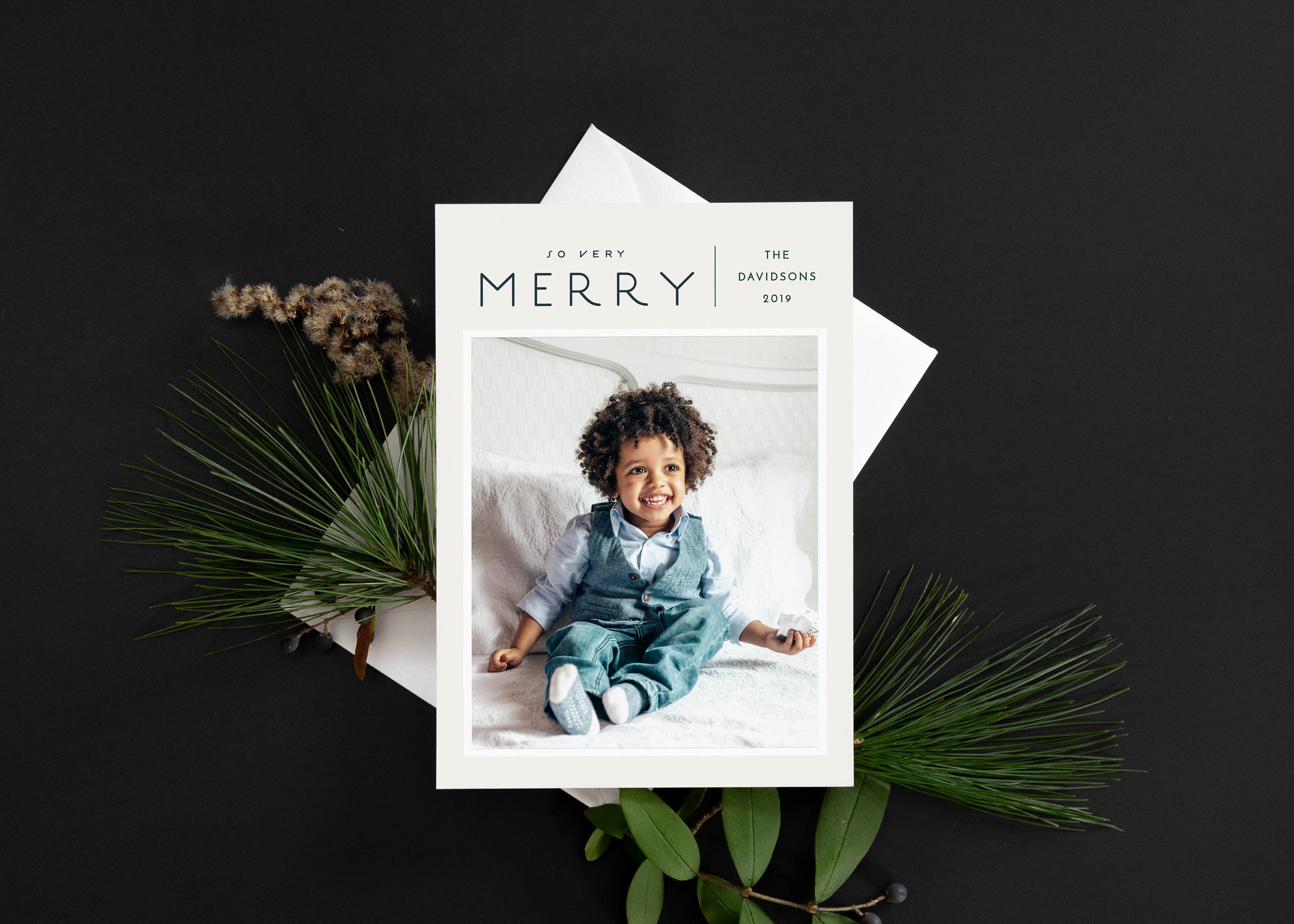 Christmas Card Template Photo Holiday Card Instant | Etsy