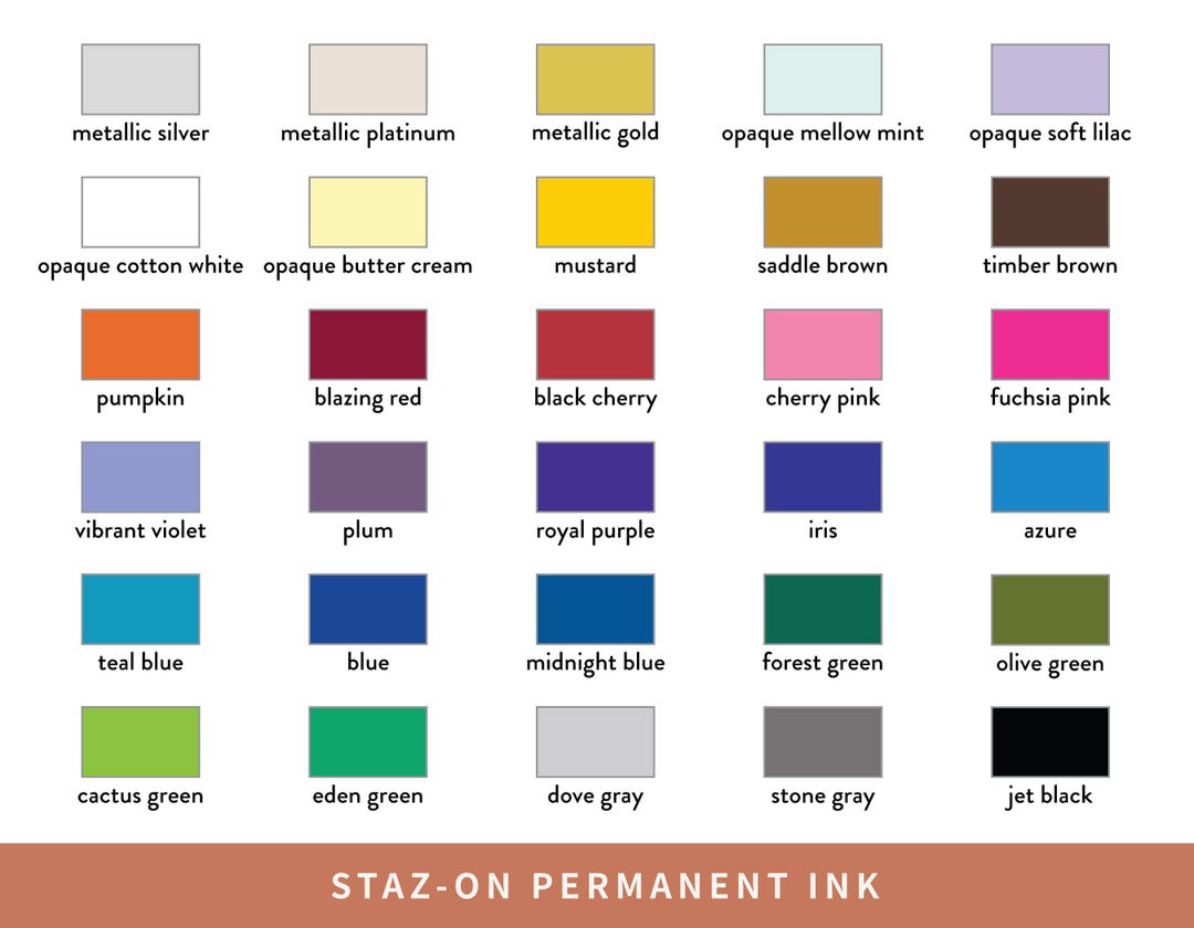 Staz on Permanent Ink Pad for Rubber Stamps - Etsy