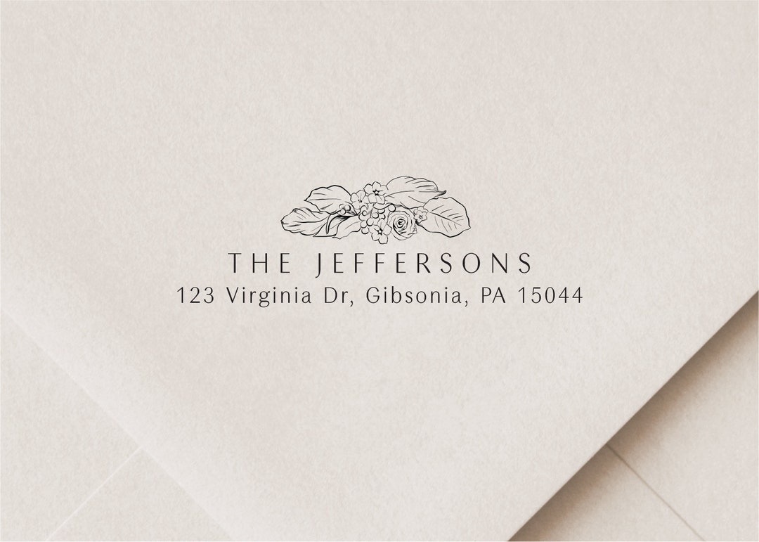 Return Address Stamp, Self Inking, Custom Return Label Stamp ...