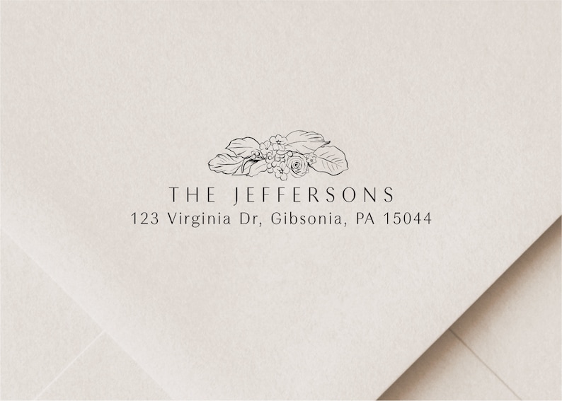 Return Address Stamp Self Inking Custom Return Label Stamp - Etsy