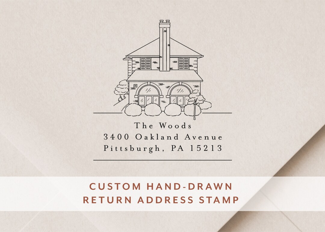 Custom House Return Address Stamp - Self Inking or Wood and Ink ...