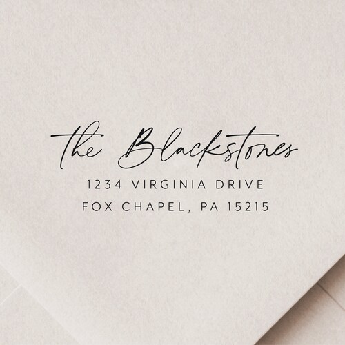 Return Address Stamp Calligraphy Custom Stamp Bridesmaid Gift - Etsy