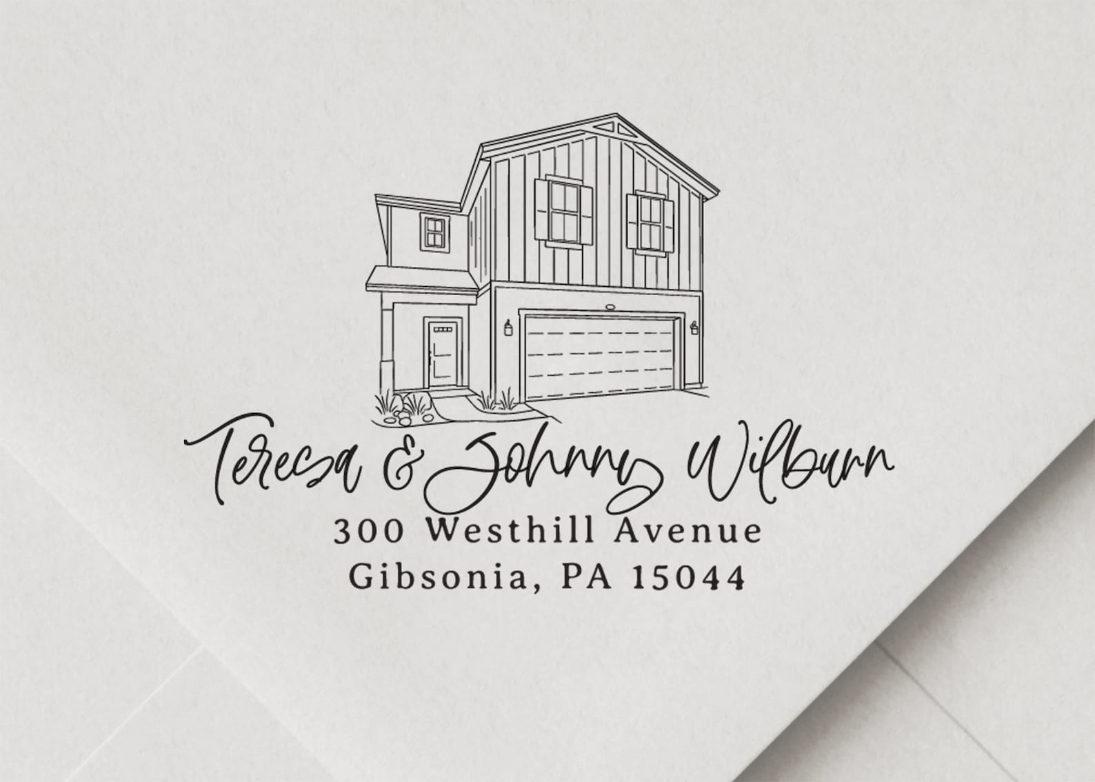 Custom House Portrait Self Inking Return Address Stamp Realtor Closing ...