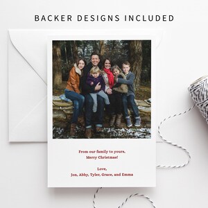 Arc Christmas Card Template - Personalized Photo Holiday Card - Instant ...