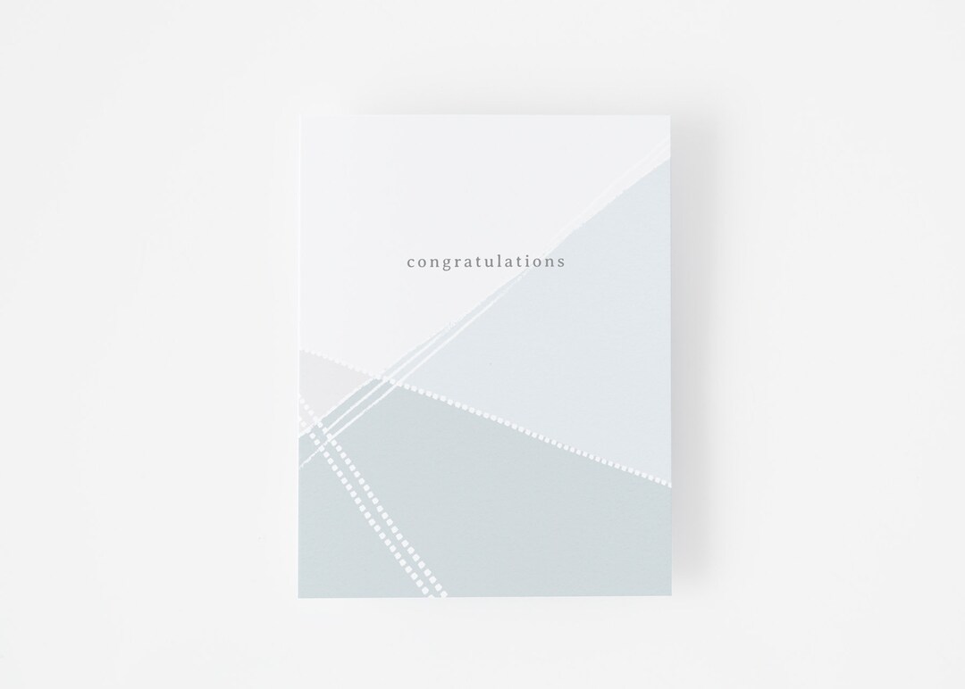 Minimalist Congratulations Card, Modern Congrats Card - Etsy