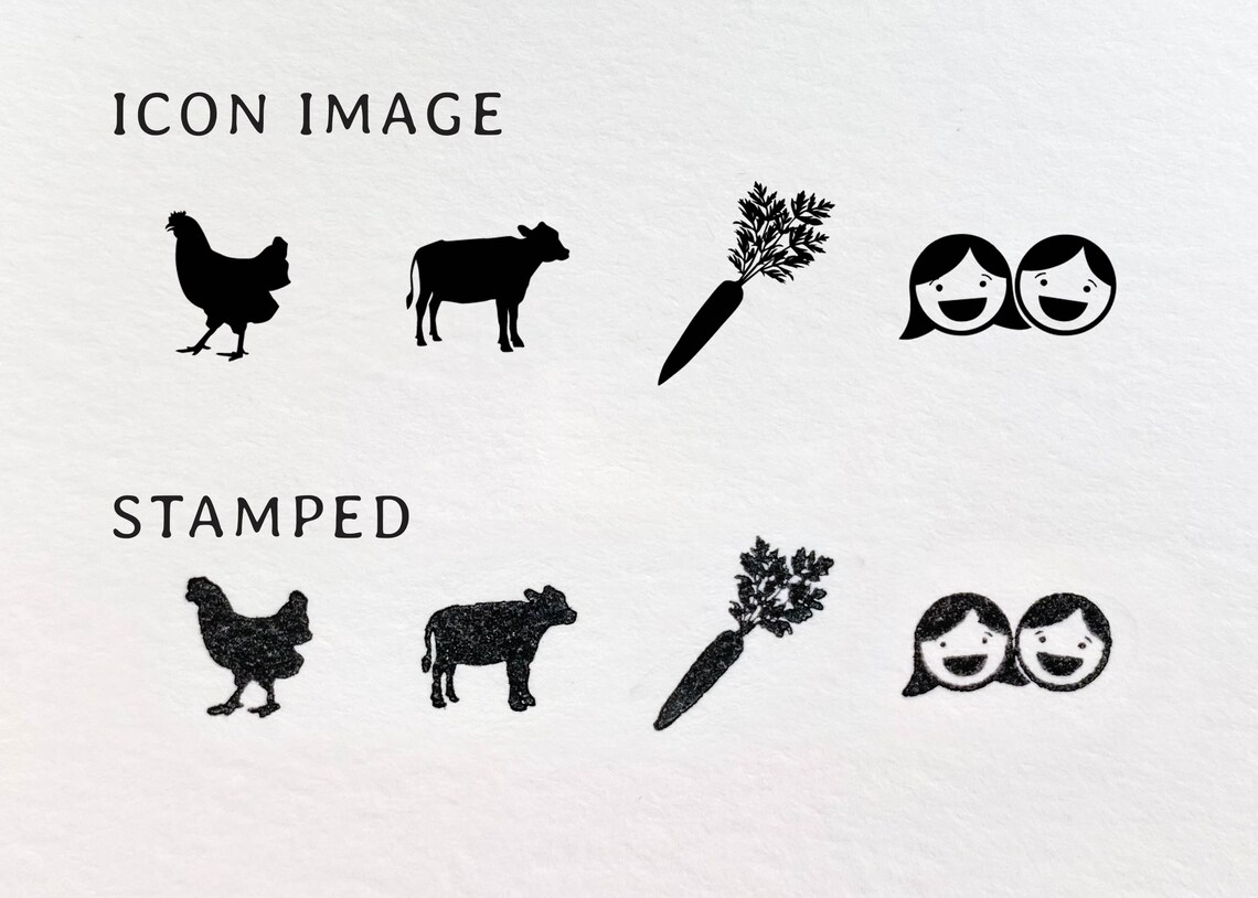 Meal Choice Rubber Stamp Wedding Stamp Food Selection - Etsy