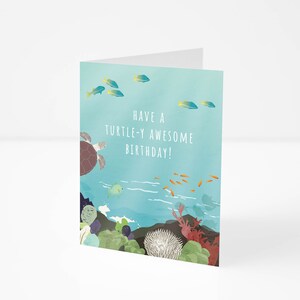 Friend Birthday Card - Ocean Reef - Sea Turtle - Under the Sea ...