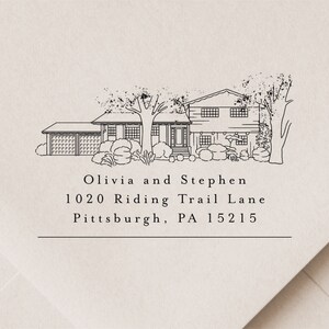 Custom House Return Address Stamp - Self Inking or Wood and Ink ...