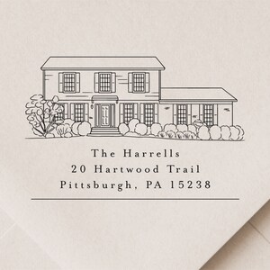 Custom House Return Address Stamp - Self Inking or Wood and Ink ...