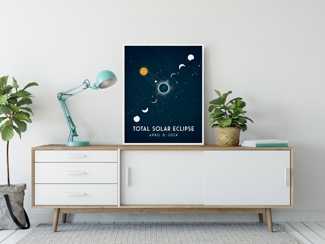 Solar Eclipse 2024 - Space Poster - Astronomy Poster - Astronomy Decor ...